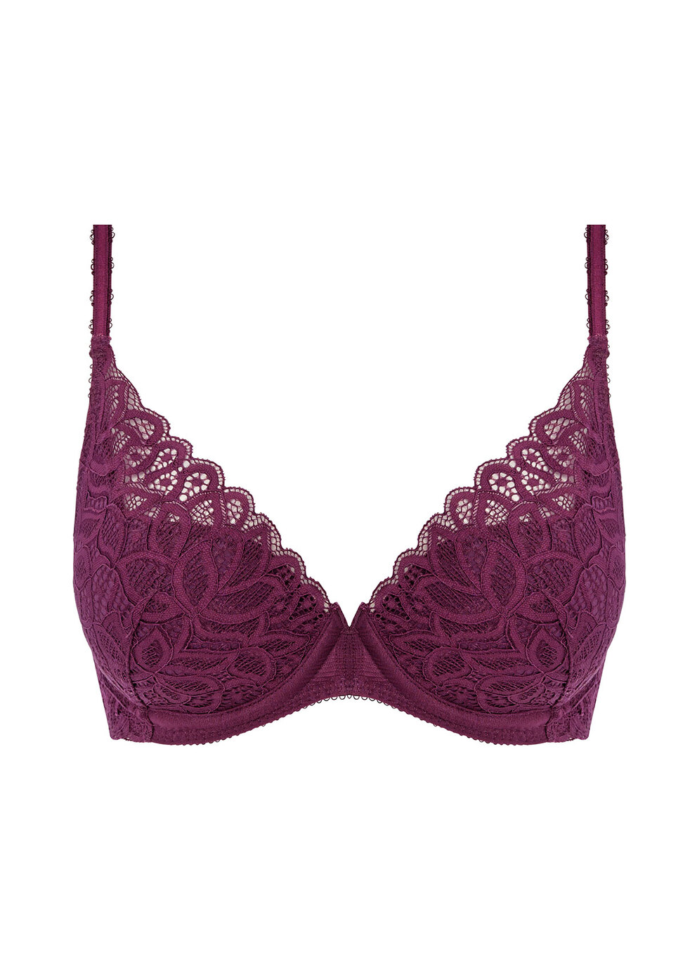 Pear Laine. Wacoal Raffine Plunge Bra-Potent purple (SALE)